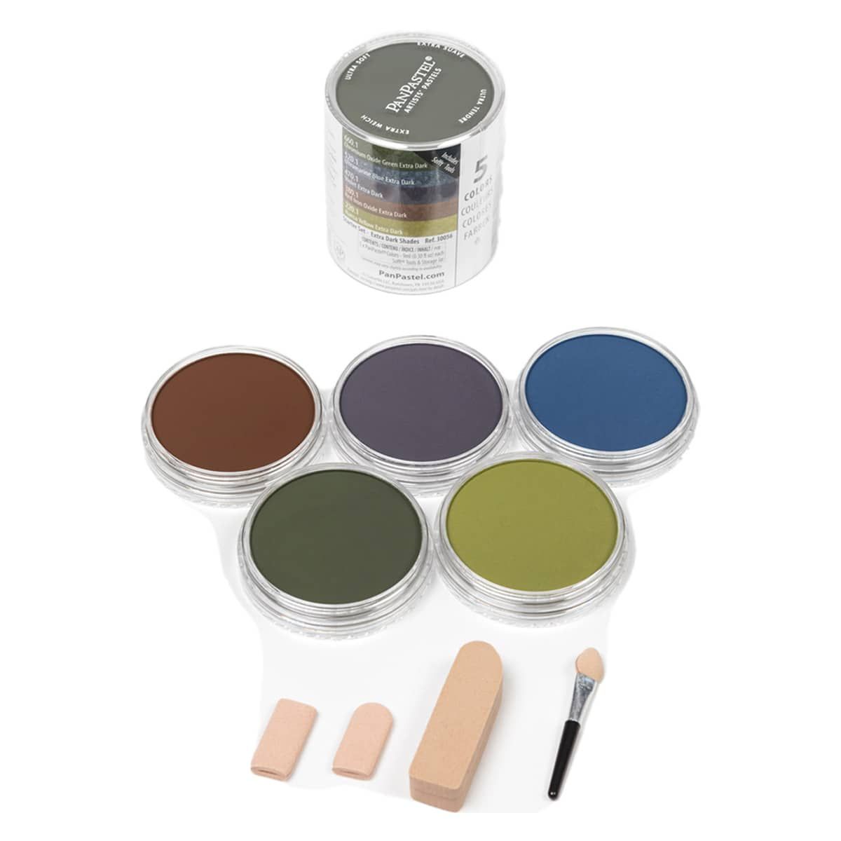 PanPastel™ Artists' Pastels - Extra Dark Shades, Starter Set of 5 ...