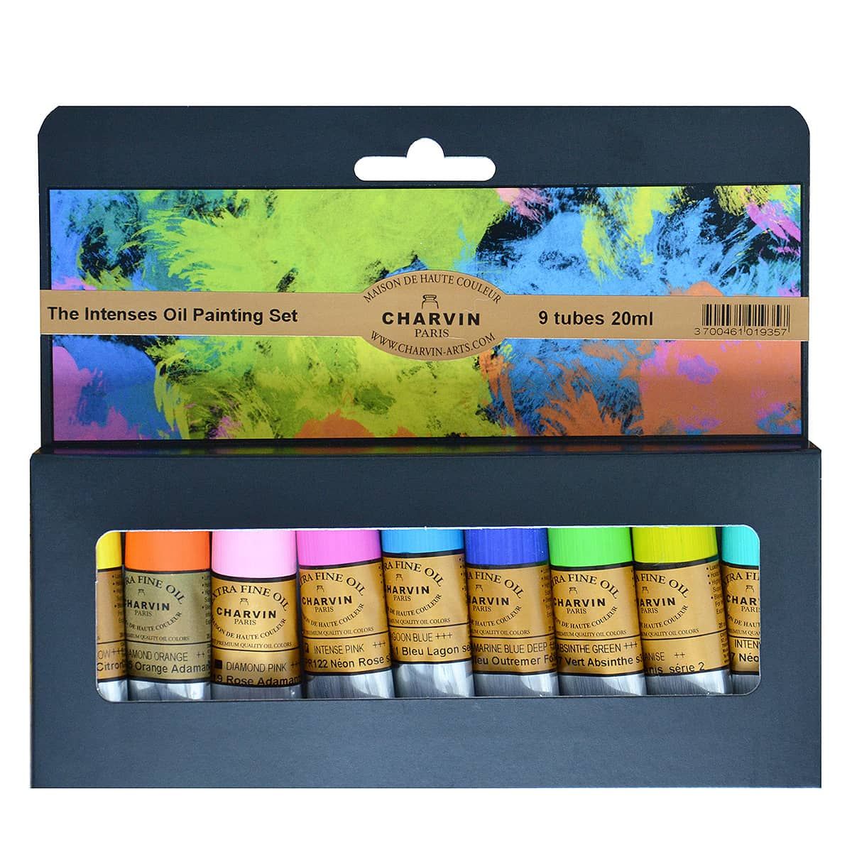 Charvin Extra-Fine Oils - Intense Colors, Bonjour Set of 9 - 20ml Tubes ...
