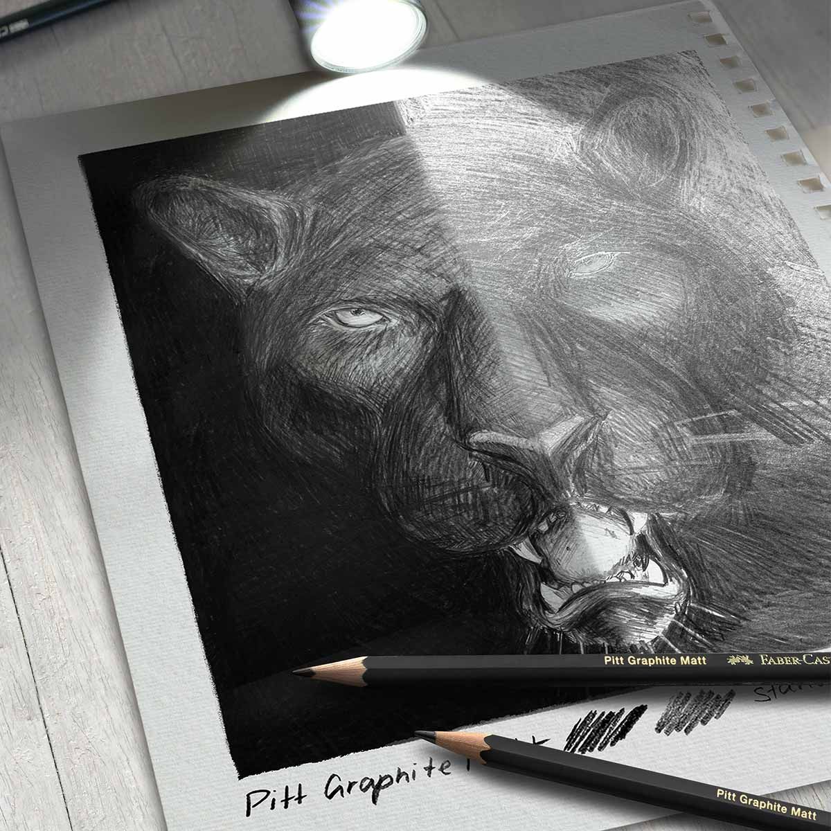 Faber-Castell Pitt Graphite Matt Pencil Set of 5 | Jerry's Artarama