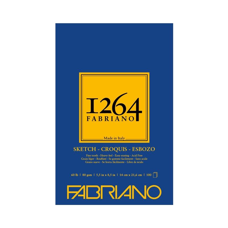 Fabriano 1264 Sketch 60 lb (100-Sheet) Paper Pad 5.5x8.5 | Jerry's Artarama