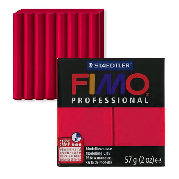 FIMO Professional Modeling Clay 2 oz - Carmine | Jerry's Artarama