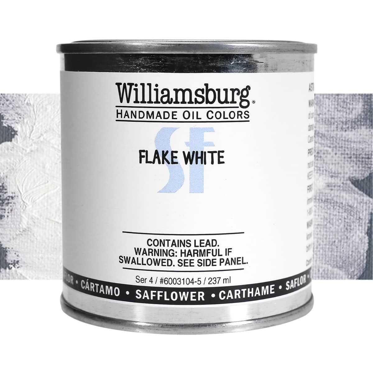 Williamsburg Safflower Oil Color 237 ml Can Flake White | Jerry's Artarama