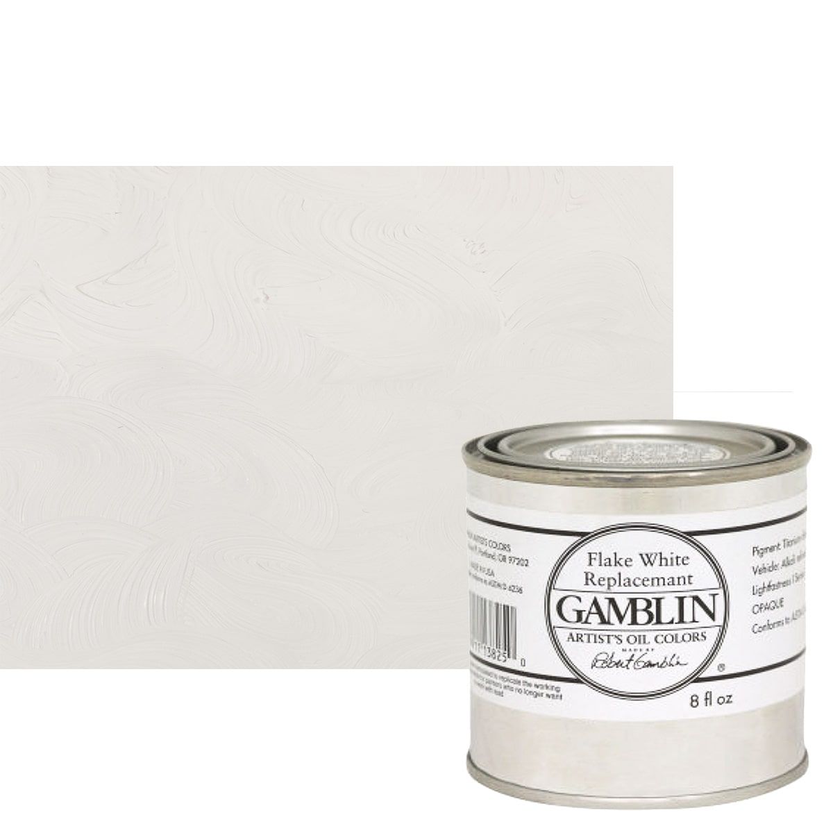 Gamblin Artists Oil - Flake White Replacement, 8oz Can | Jerry's Artarama