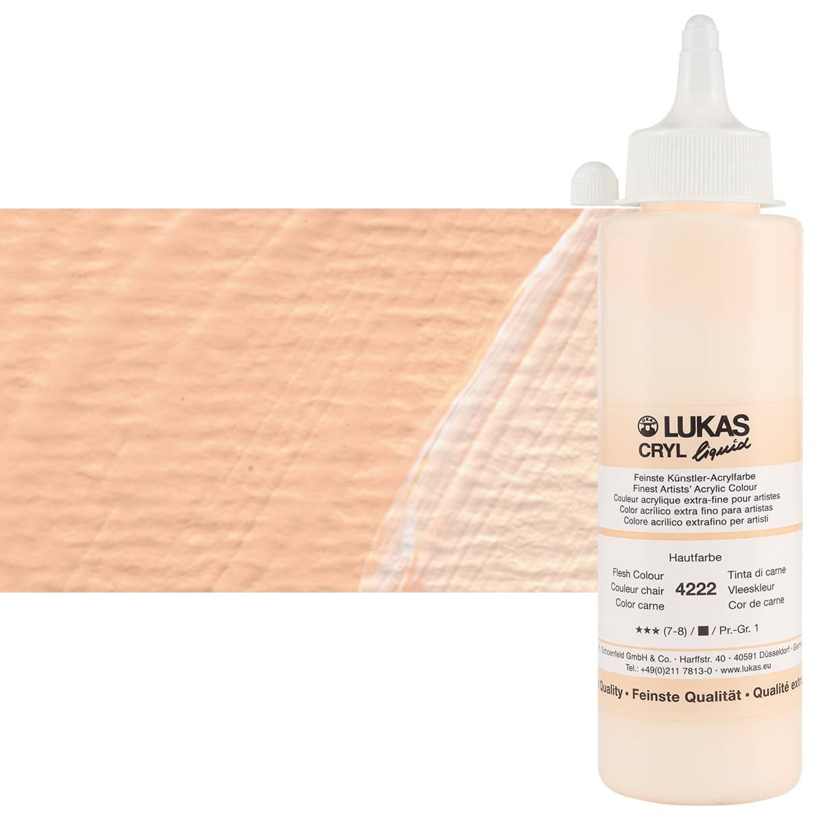 LUKAS Cryl Liquid Acrylic - Flesh Color, 250ml Bottle | Jerry's Artarama