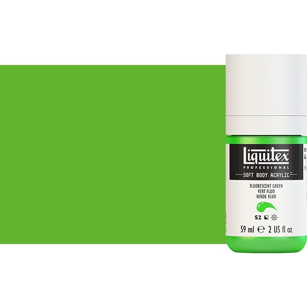 Liquitex Professional Soft Body Acrylic 2oz Fluorescent Green | Jerry's ...