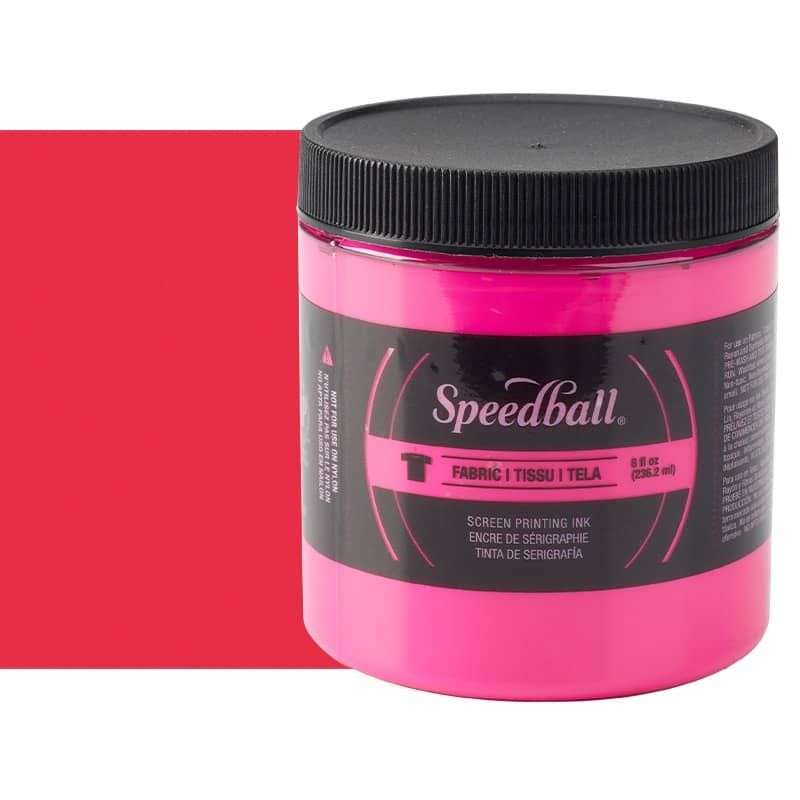 Speedball Fabric Screen Printing Ink 8 oz Jar - Fluorescent Magenta ...