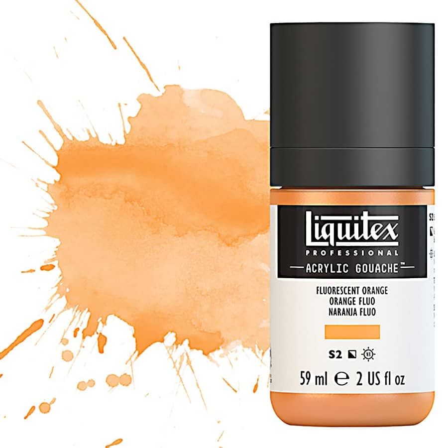 Liquitex Professional Acrylic Gouache 2oz Fluorescent Orange | Jerry's ...
