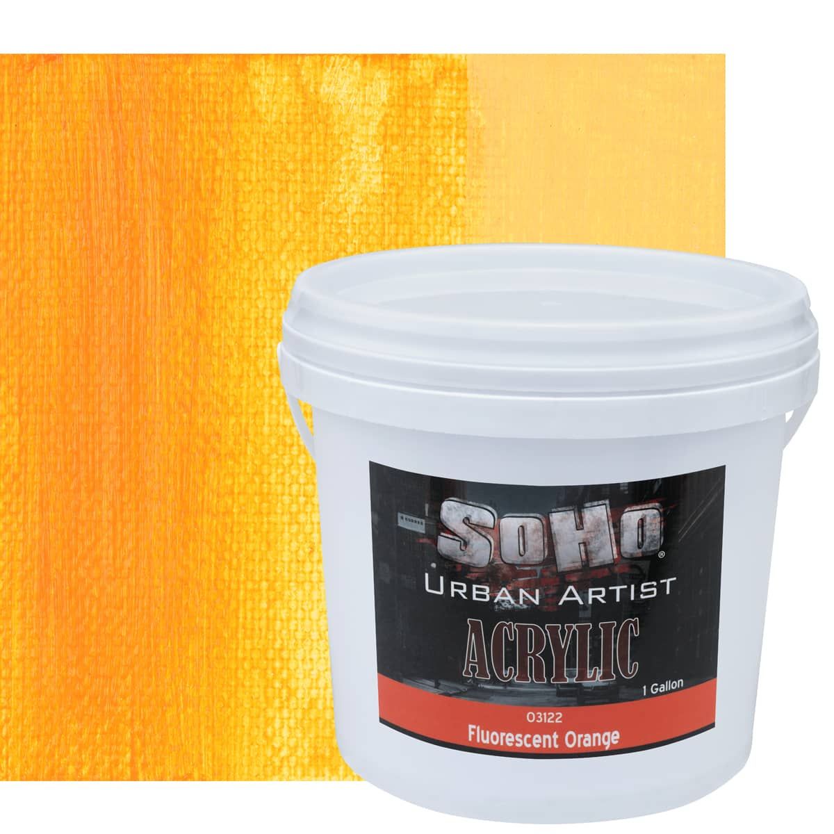 SoHo Urban Artists Heavy Body Acrylic - Fluorescent Orange, 1 Gallon ...
