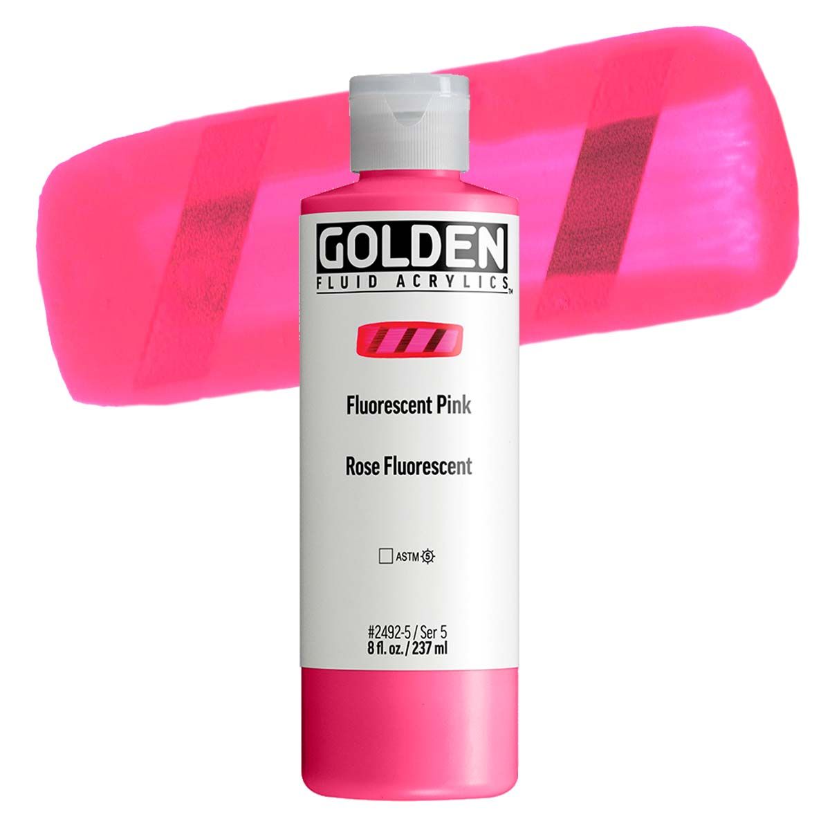 Golden Fluid Acrylic - Fluorescent Pink, 8oz Tube | Jerry's Artarama