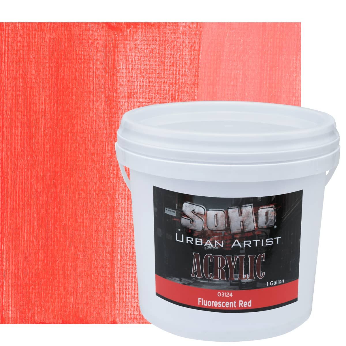 SoHo Urban Artists Heavy Body Acrylic - Fluorescent Red, 1 Gallon ...