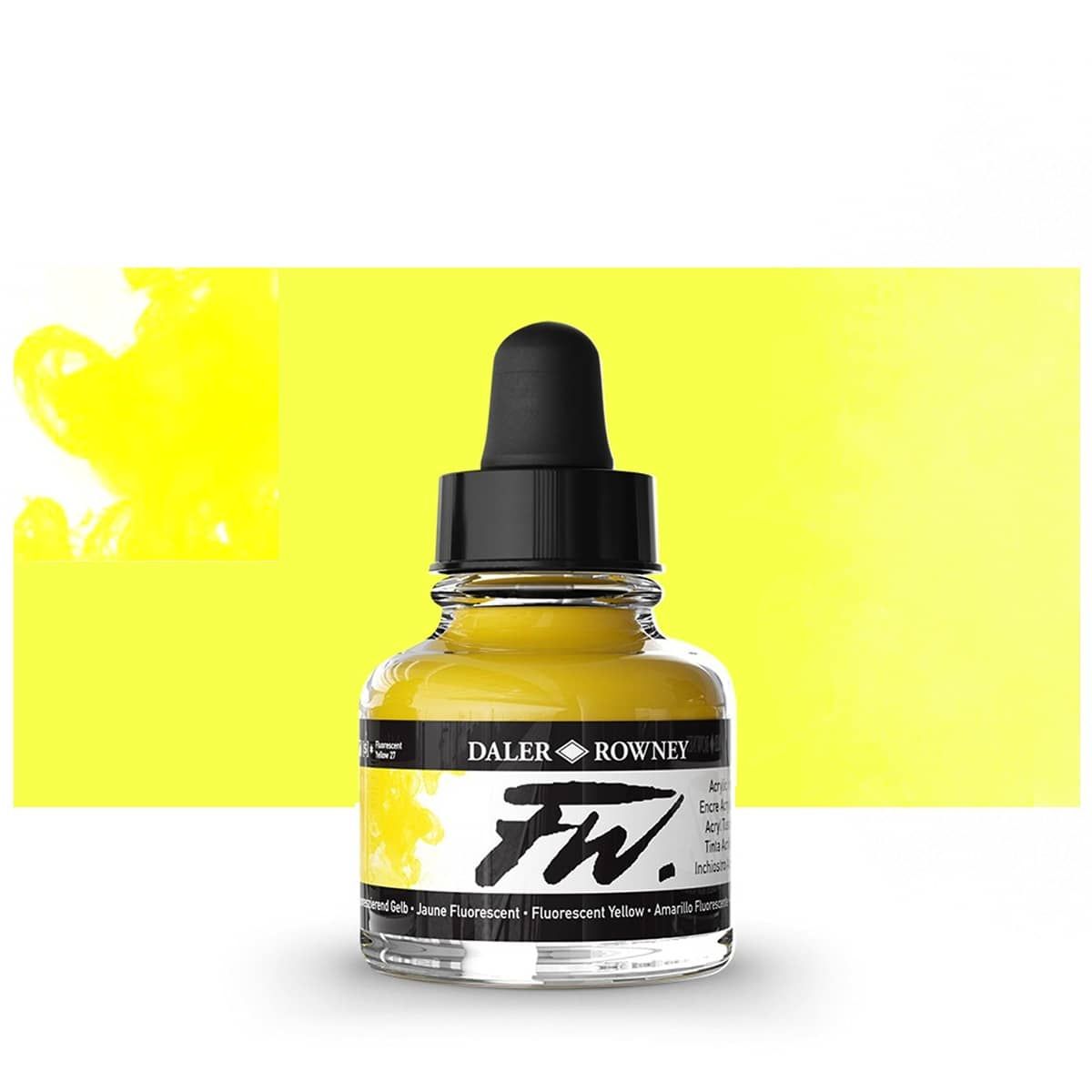 Daler-Rowney FW Acrylic Water-Resistant Artist Ink 1 oz Fluorescent ...