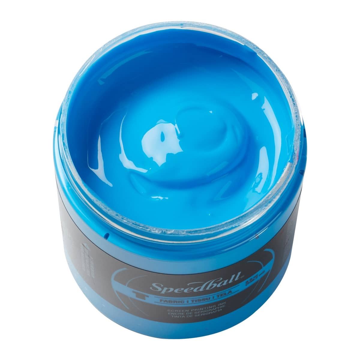 Speedball Fabric Screen Printing Ink 8 oz Jar - Fluorescent Blue ...