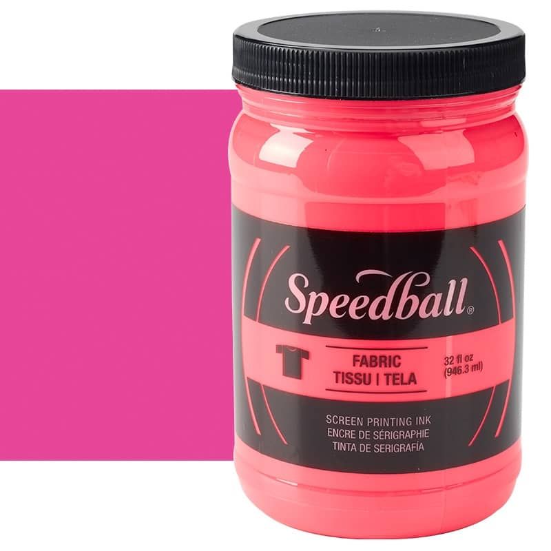 Speedball Fabric Screen Printing Ink 32 oz Jar - Fluorescent Hot Pink ...