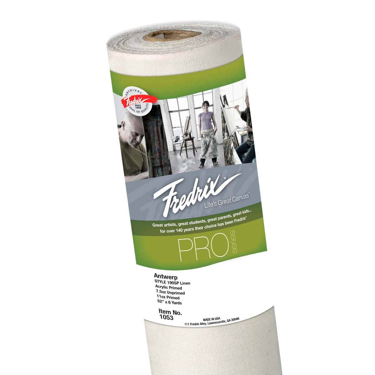 Fredrix Acrylic Primed Cotton Canvas Roll 190 Antwerp Single Primed 52 ...