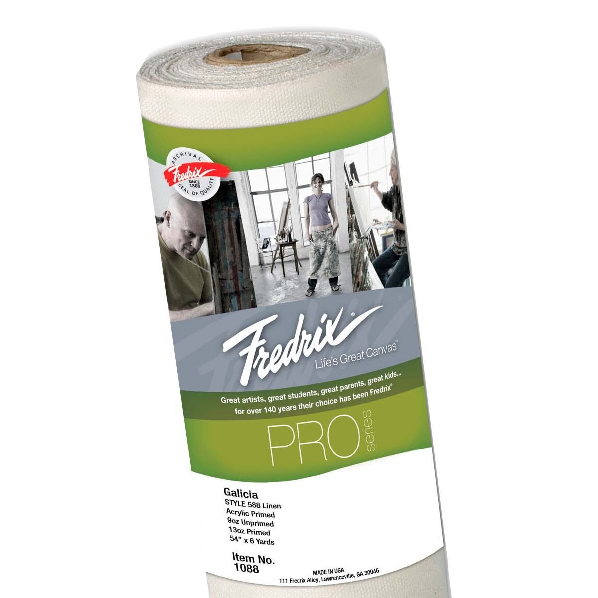 Fredrix Acrylic Primed Cotton Canvas Roll 588 Galicia 54" x 6 yd ...