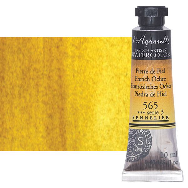 Sennelier l'Aquarelle Artists Watercolor - French Ochre, 10ml Tube ...