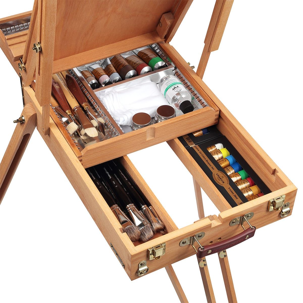 Artcomber Portable Chair Black & Grand Luxe Full French Easel Set ...