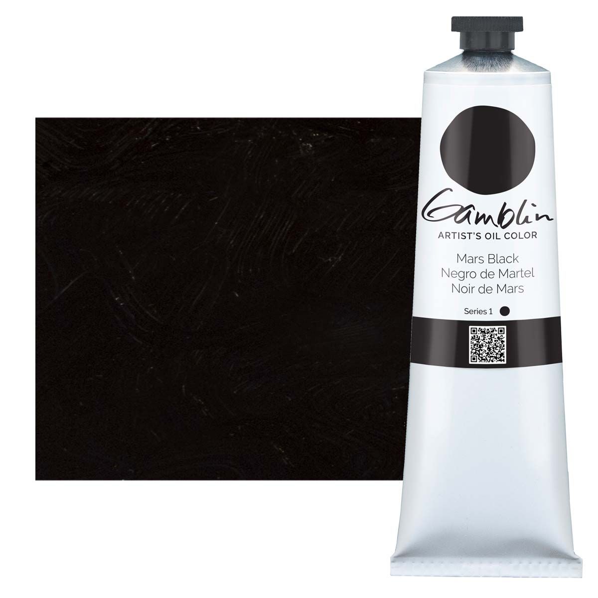 Gamblin Artists Oil - Mars Black, 150ml Tube | Jerry's Artarama