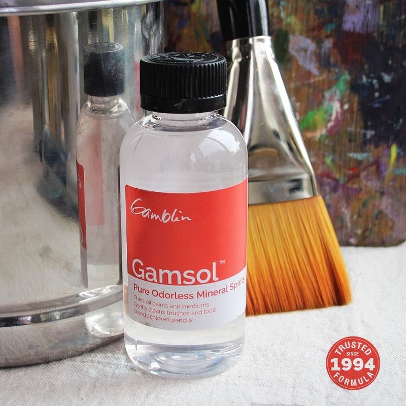 Gamblin Gamsol 33.8oz Odorless Mineral Spirits Bottle | Jerry's Artarama