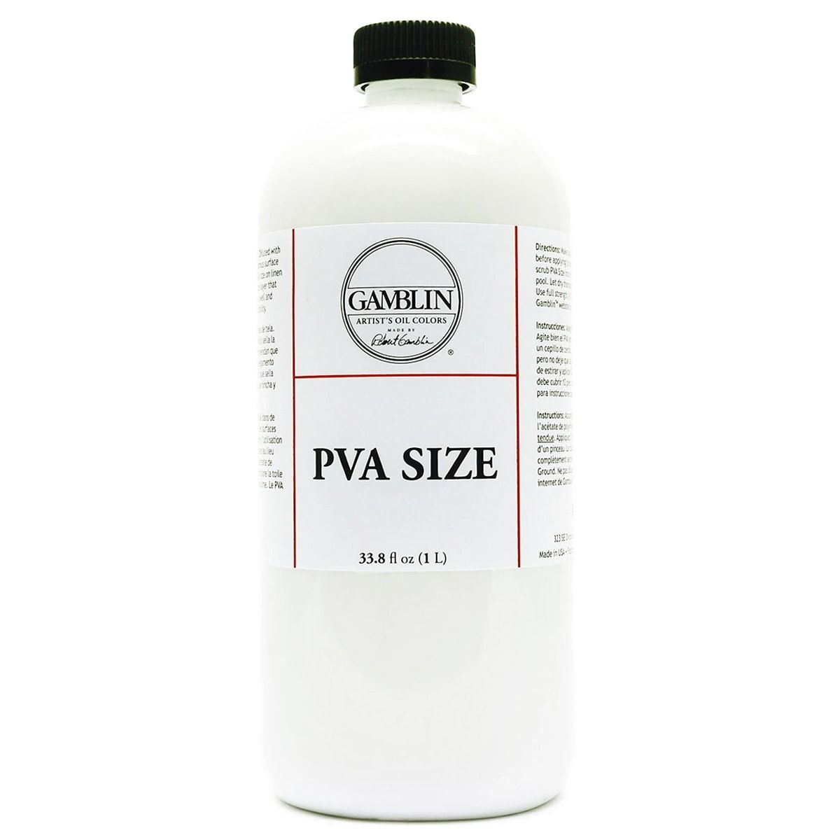 Gamblin PVA Size 33.8oz, Artists' Oil Painting Medium | Jerry's Artarama