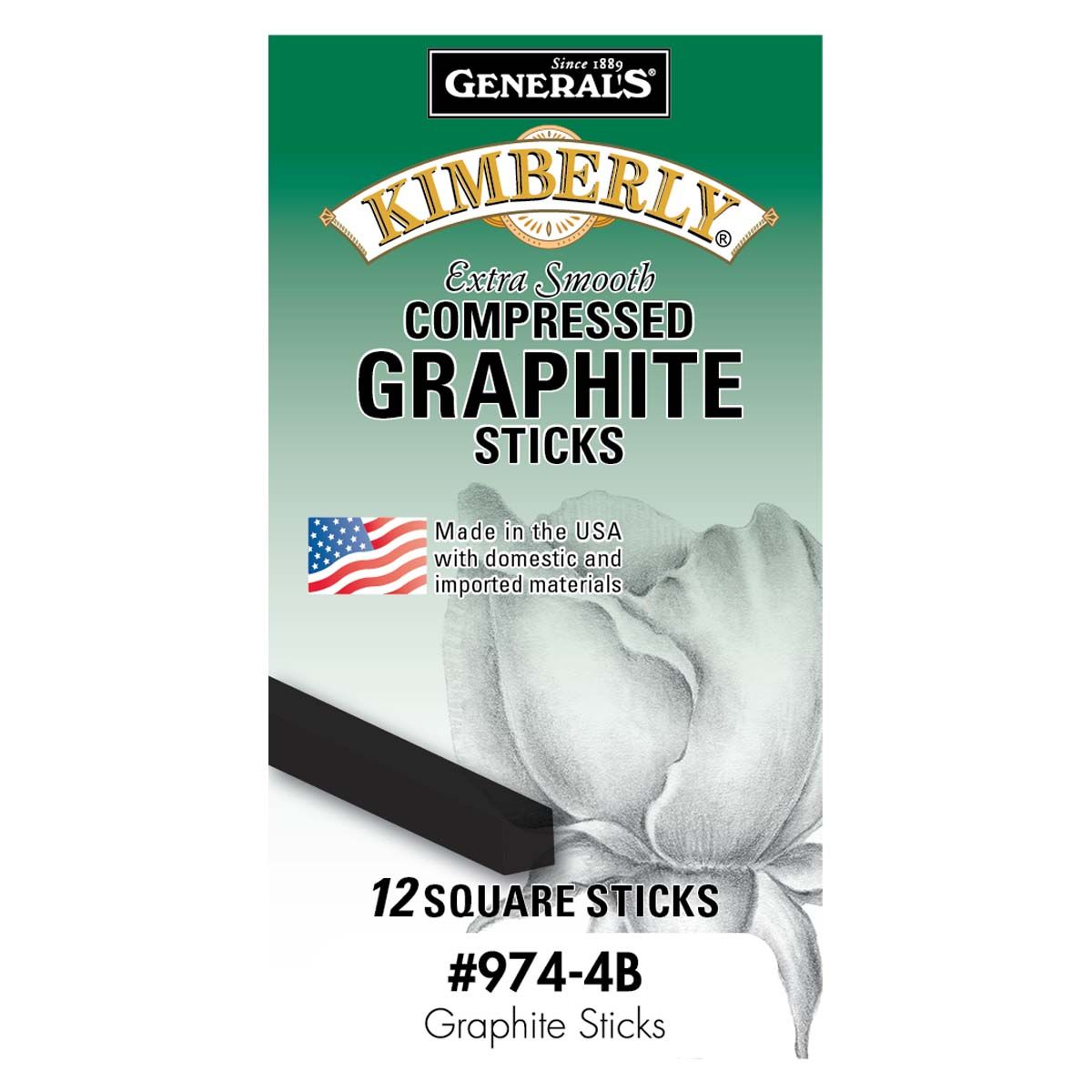 General's Pencil Graphite Sticks 4B 1/4" Standard Stick, Box of 12 ...