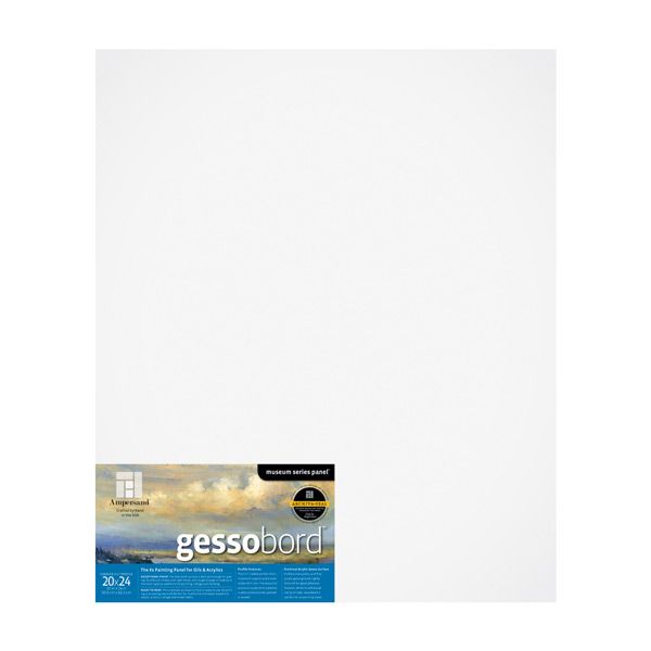 Ampersand Museum Series Gessobord Panels 1-1/2" Single Cradle 20" x 24 ...