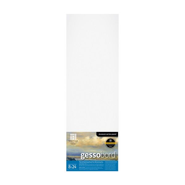 Ampersand Museum Series Gessobord Panels 2" Single Cradle 8" x 24 ...