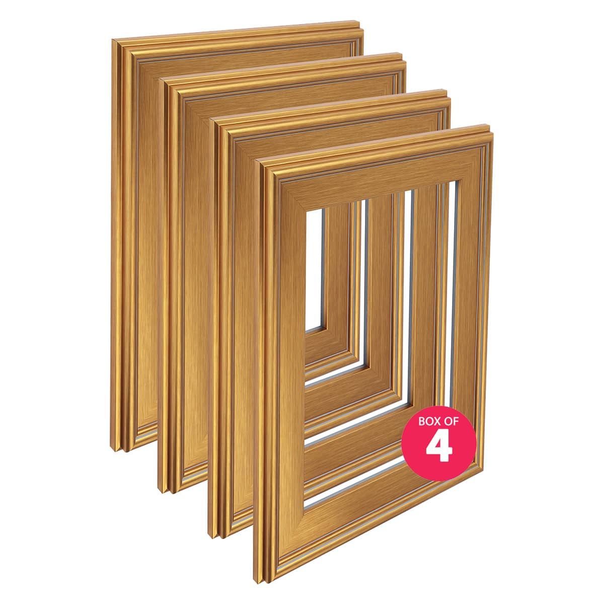 Cardinali Plein Aire Frame, Gold 18"x18", Box of 4 | Jerry's Artarama