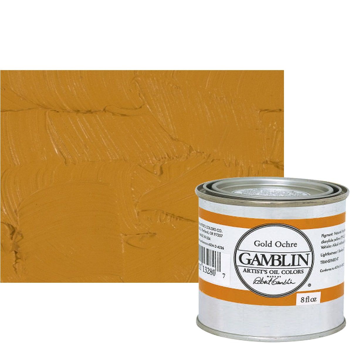Gamblin Artists Oil - Gold Ochre, 8oz Can | Jerry's Artarama