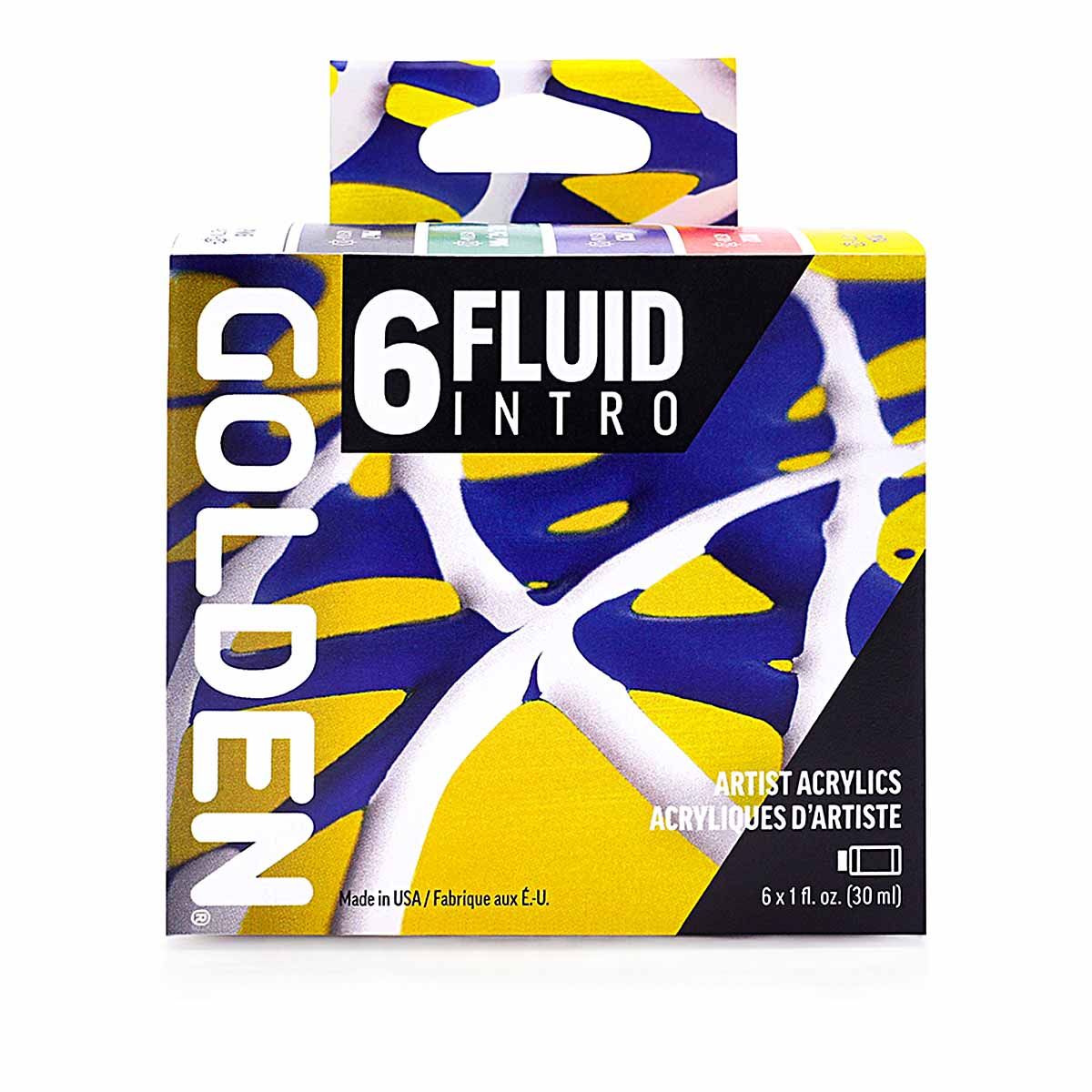 Golden Fluid Acrylic Introductory Set of 6, 1oz (30ml) Bottles | Jerry ...
