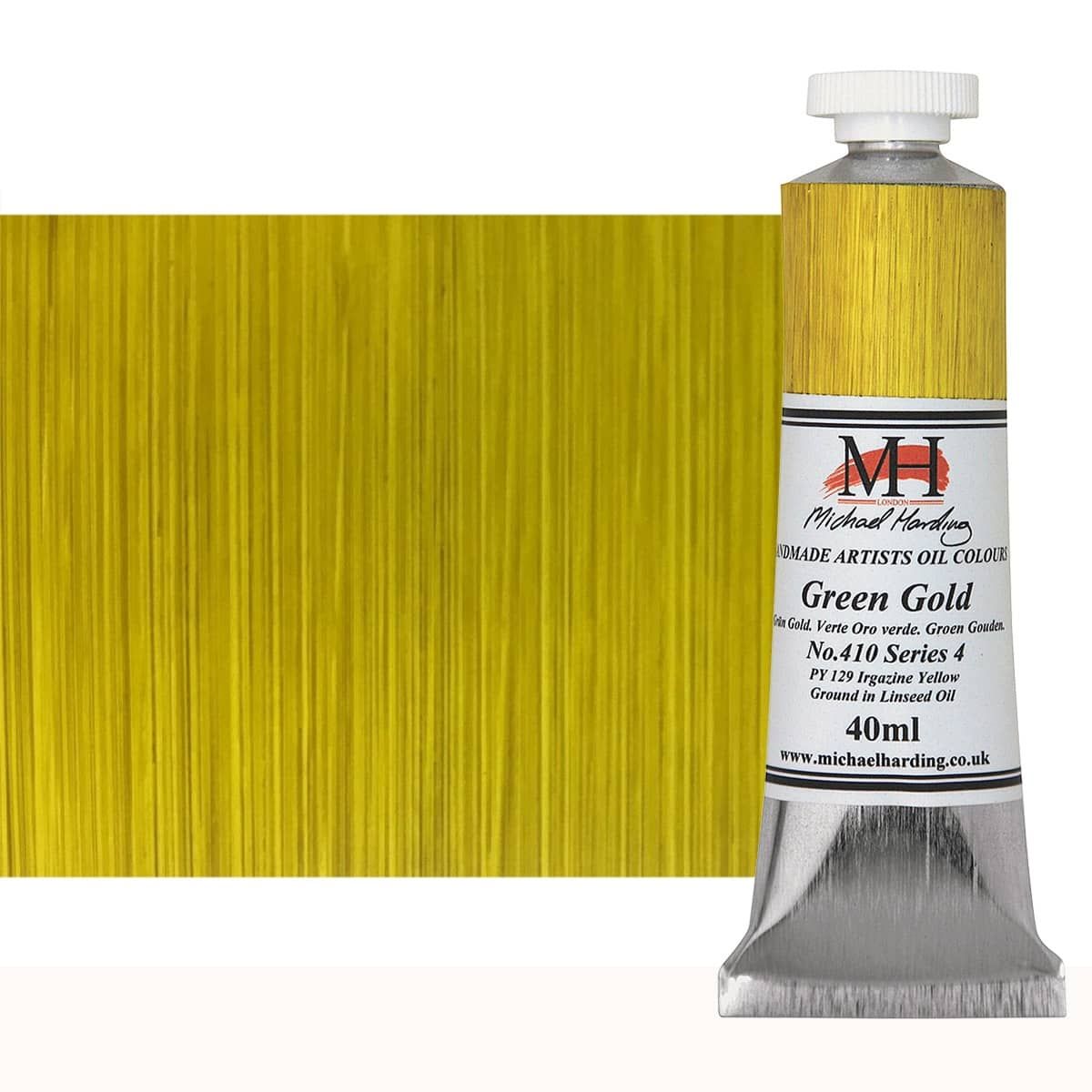 Michael Harding Oil Color - Green Gold, 40ml Tube | Jerry's Artarama