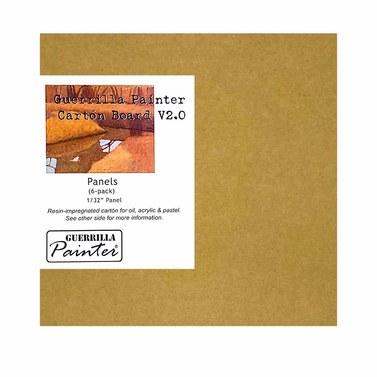 Guerrilla Carton Plein Air Panel, Tan - 8"x8" (Pack of 6) | Jerry's ...