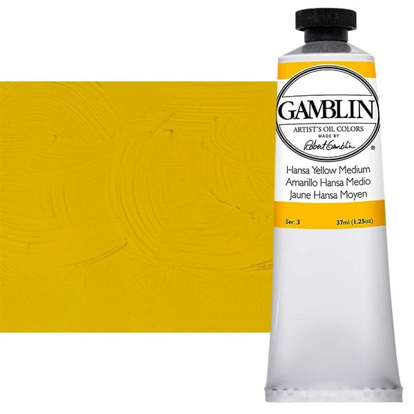 Gamblin Artists Oil - Hansa Yellow Medium, 37ml Tube | Jerry's Artarama