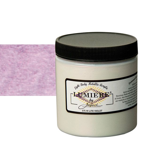Jacquard Lumiere Fabric Color 8 oz Jar - Hi-Lite Violet | Jerry's Artarama