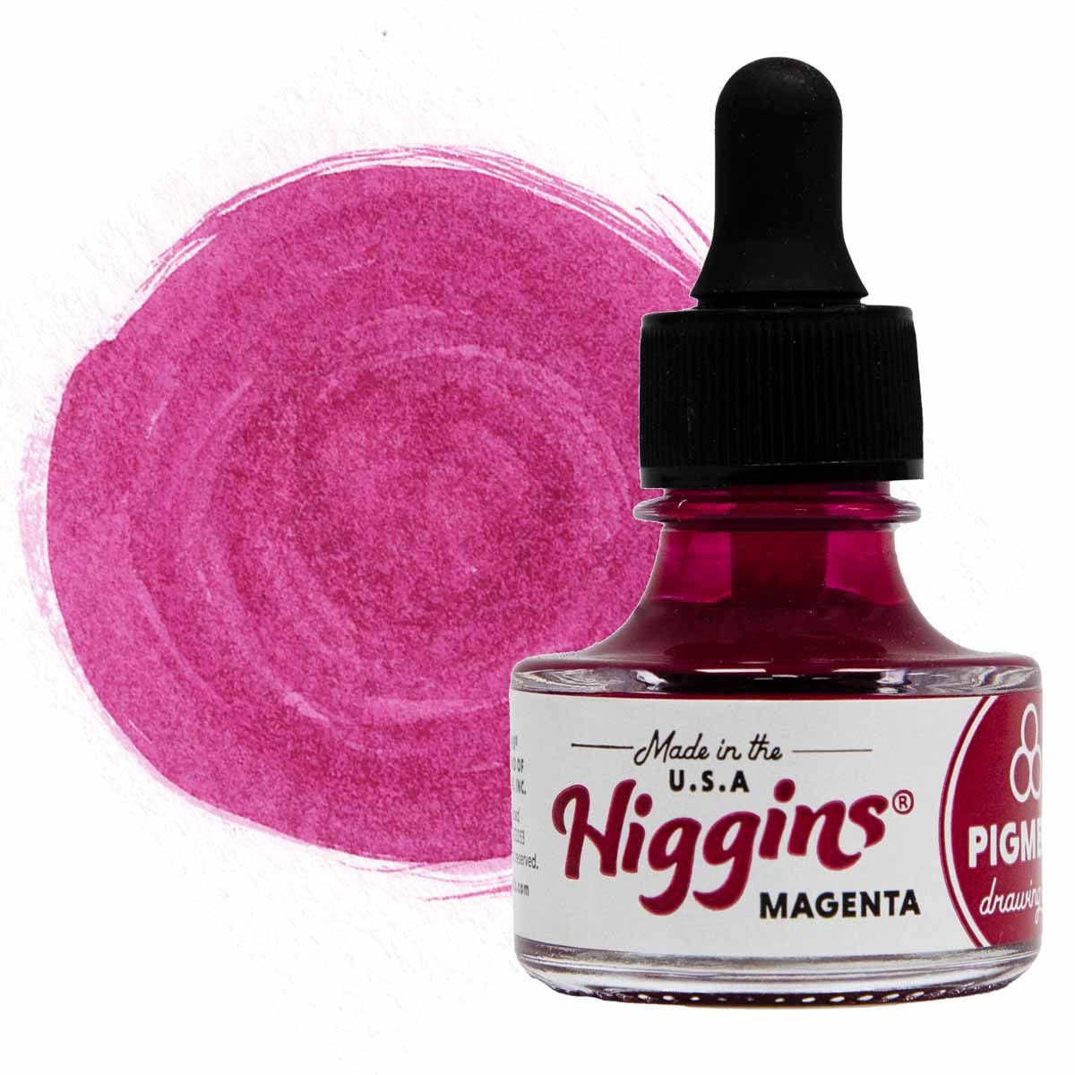 Higgins Drawing Pigmented Ink - Magenta, 1oz Bottle | Jerry's Artarama