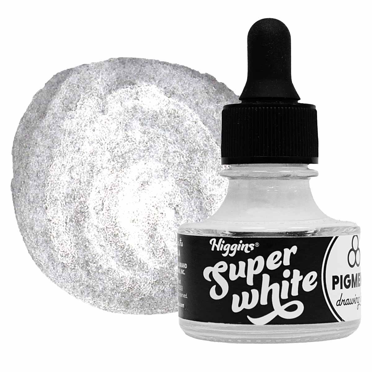 Higgins Drawing Pigmented Ink - Super White, 1oz Bottle | Jerry's Artarama