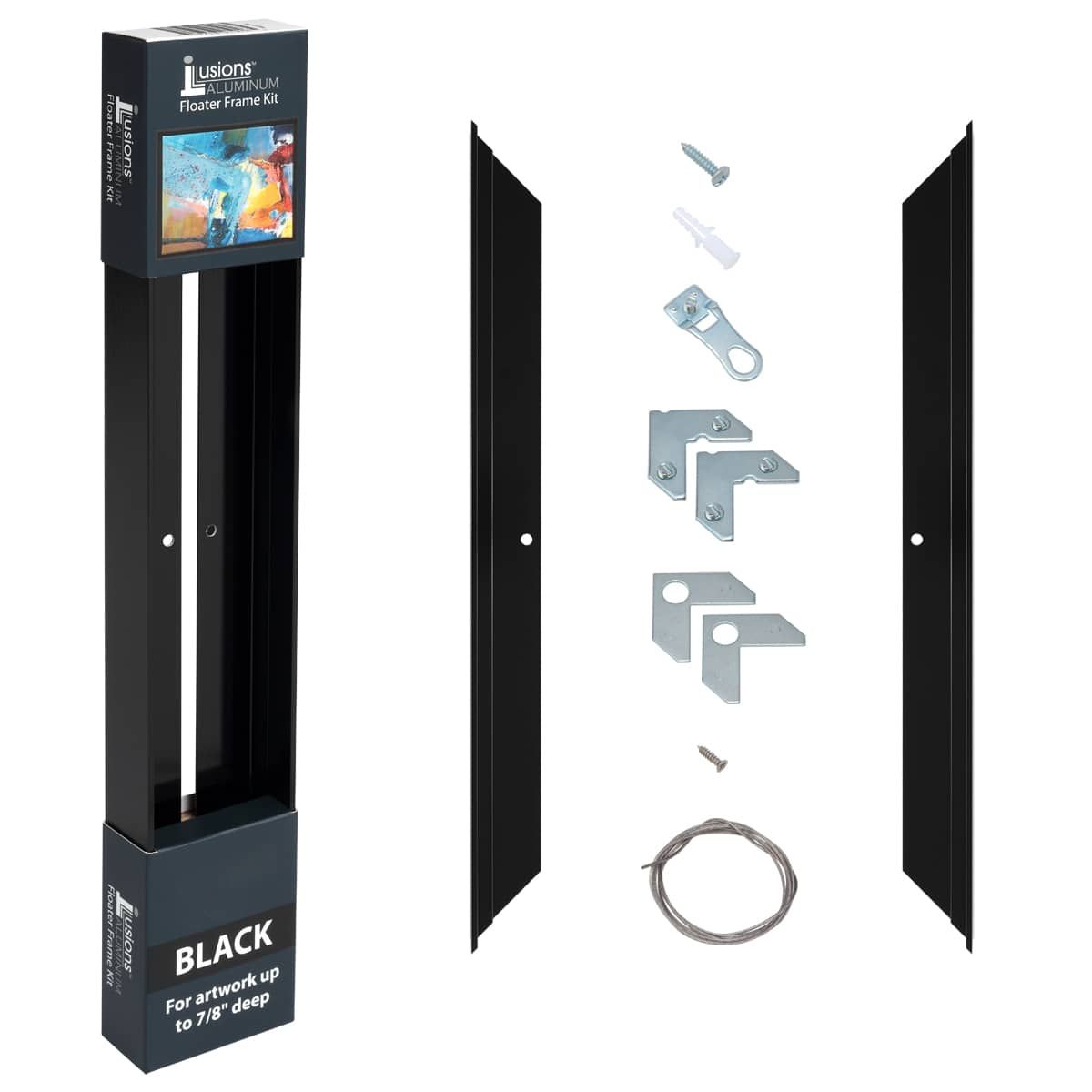 Illusions Aluminum Frame Kit Pair, 22" Black - Standard 7/8" Deep ...