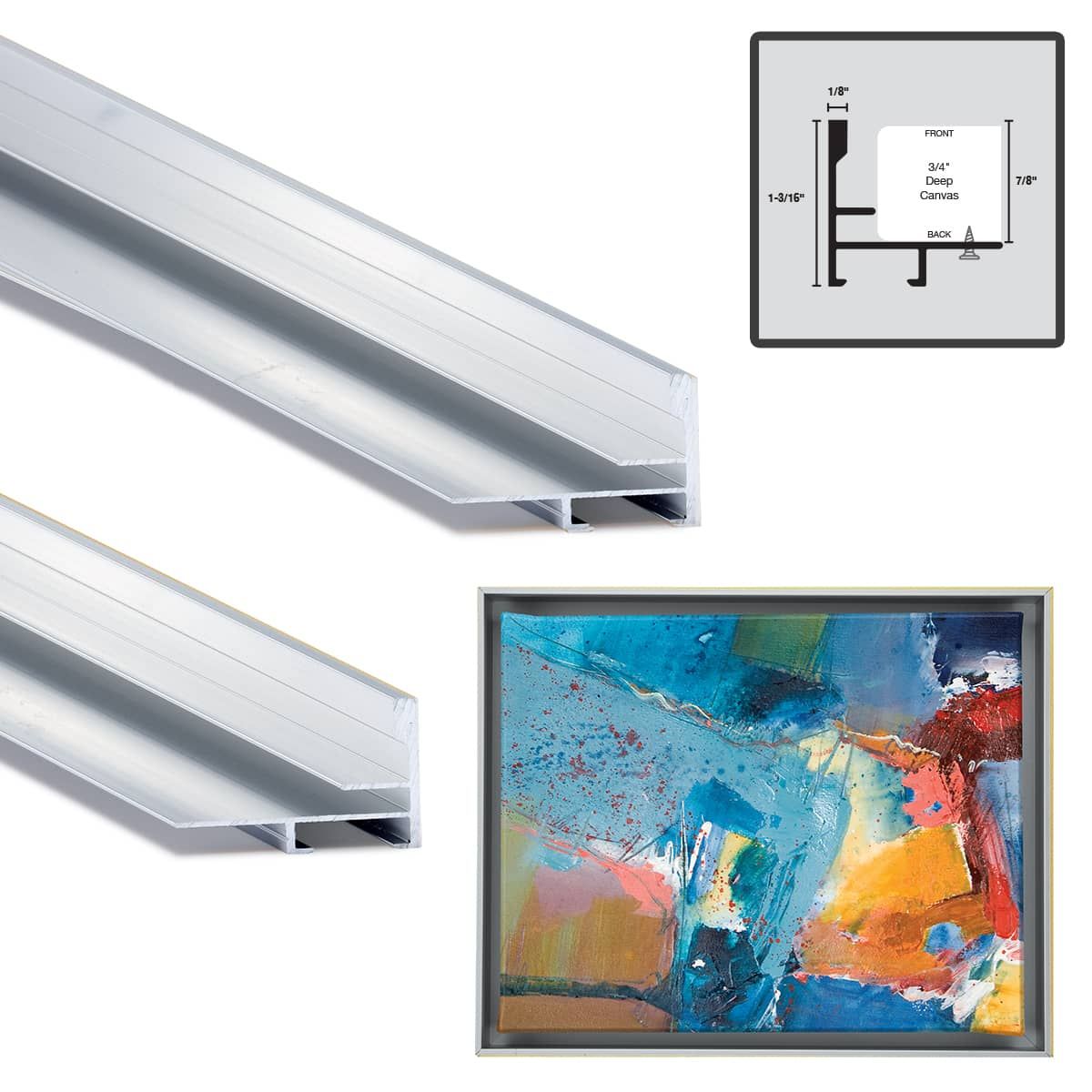 Illusions Aluminum Frame Kit Pair, 18" Silver - Standard 7/8" Deep ...