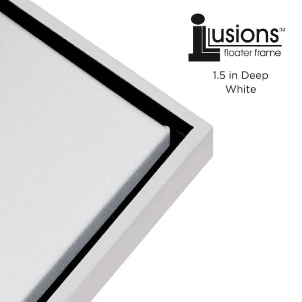 Illusions Floater Frame, 24"x24" White - 1-1/2" Deep | Jerry's Artarama