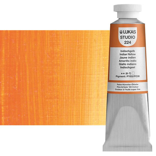 LUKAS Studio Oil Color - Indian Yellow, 37ml tube | Jerry's Artarama