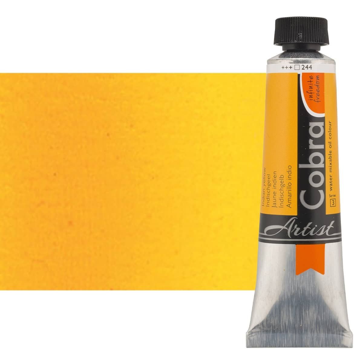 Cobra Water-Mixable Oil, Indian Yellow - 40ml Tube | Jerry's Artarama