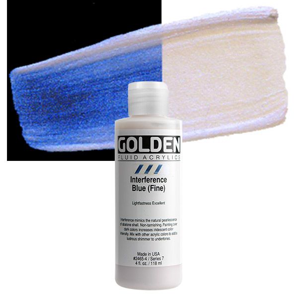 GOLDEN Fluid Acrylics Interference Blue (Fine) 4 oz | Jerry's Artarama
