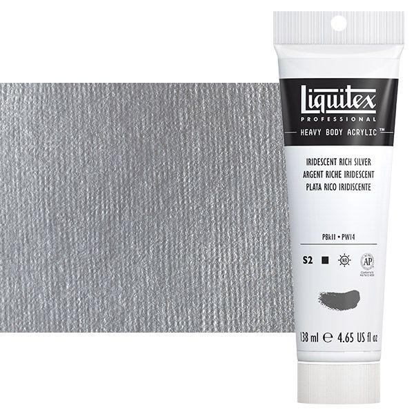 Liquitex Heavy Body Acrylic - Iridescent Rich Silver, 4.65oz Tube ...