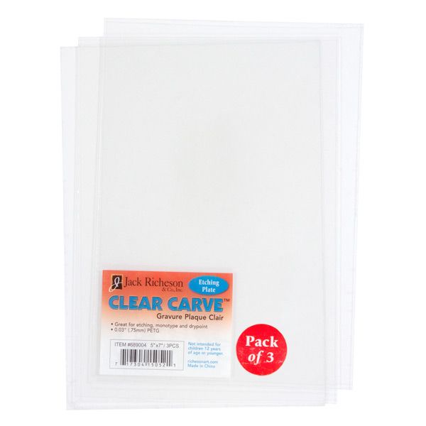 Jack Richeson Clear Carve 5X7In Clear Etching Plates 3-Pack | Jerry's ...