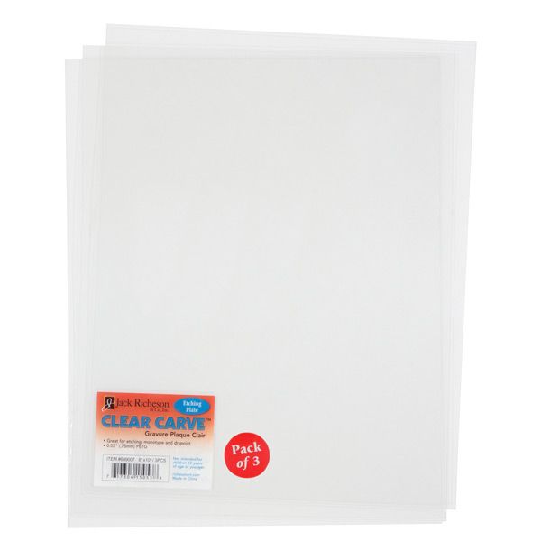 Jack Richeson Clear Carve 8X10In Clear Etching Plates 3-Pack | Jerry's ...