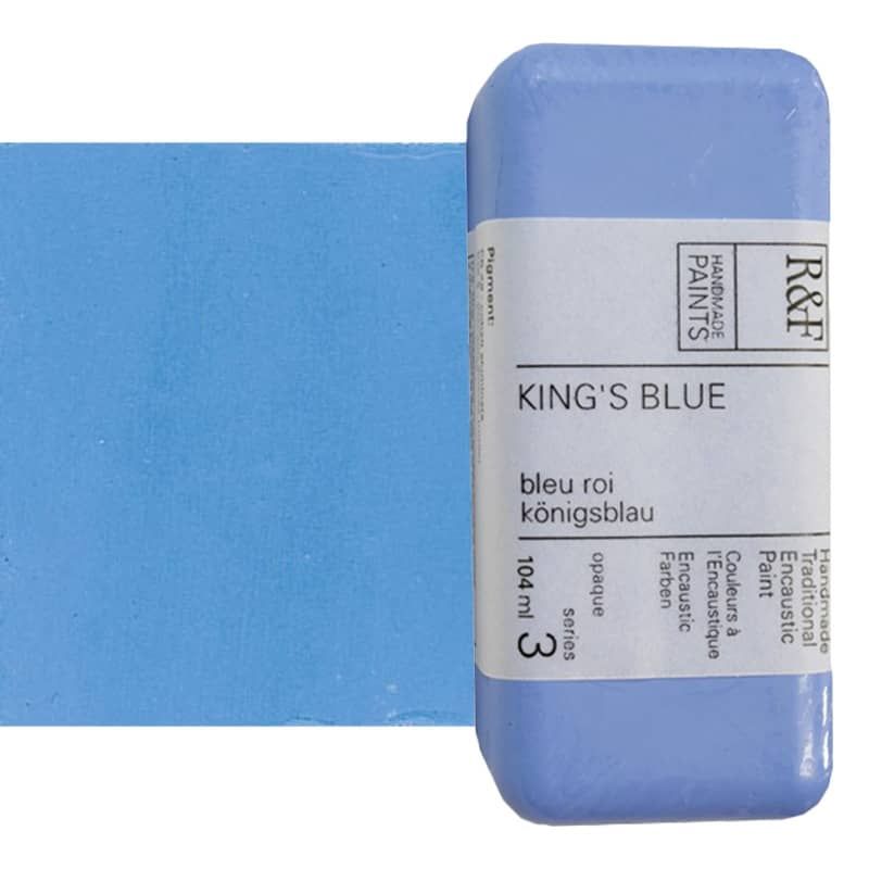 R&F Encaustic Handmade Paint 104 ml Block - King's Blue | Jerry's Artarama