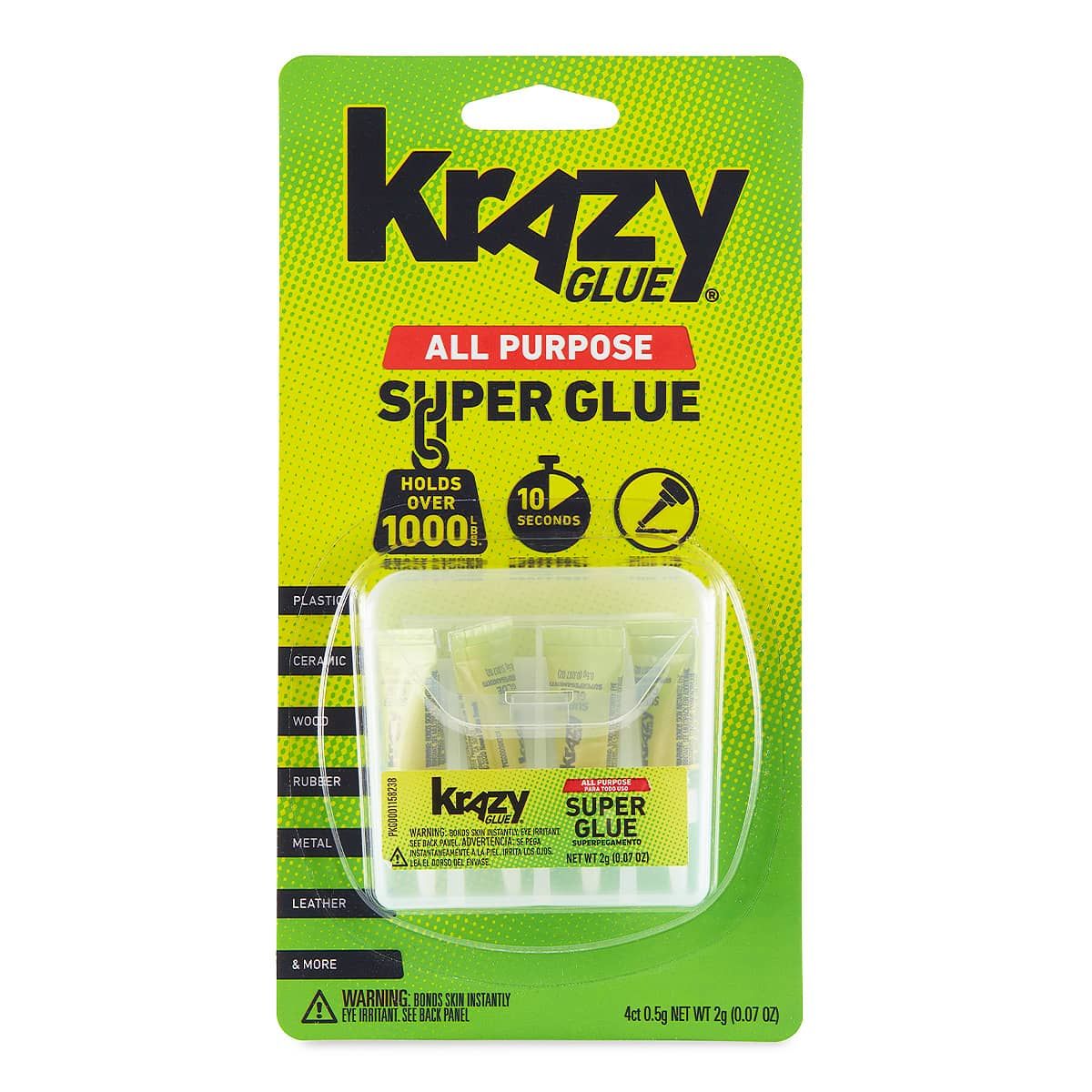 Instant Krazy Glue All-Purpose Single Use 4, 0.5 gram Tubes | Jerry's ...