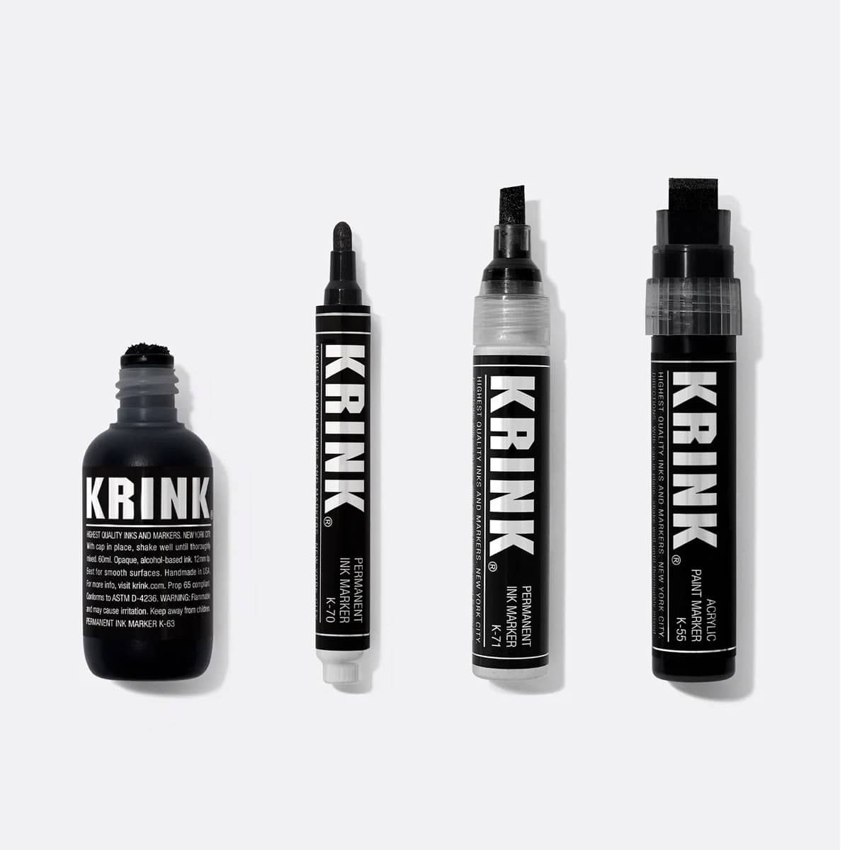 Krink Permanent Alcohol Ink Marker Box Set of 4 Super Black | Jerry's ...