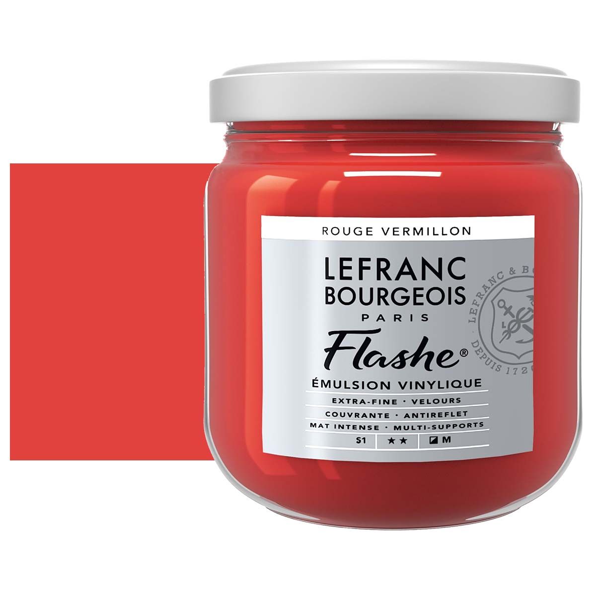 Lefranc & Bourgeois Flashe Vinyl Paint - Vermilion Red, 400 ml Jar ...