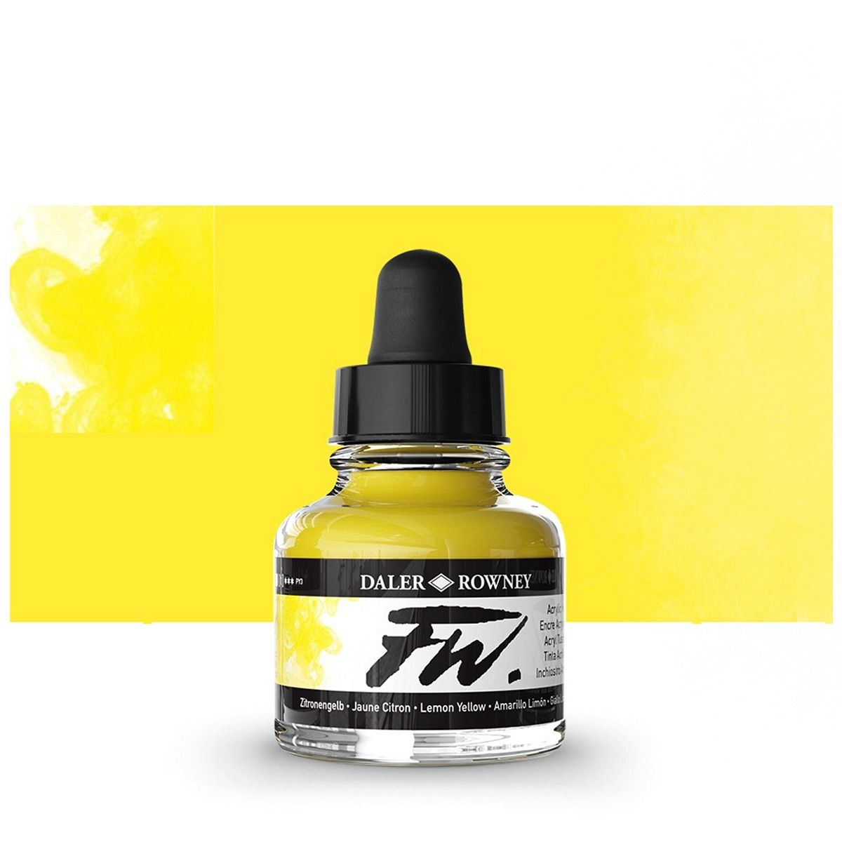 Daler-Rowney FW Acrylic Water-Resistant Artist Ink 1oz Lemon Yellow ...